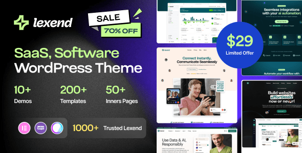 Lexend 2.5 - Software, SaaS & Startup WordPress Theme - WeaDown