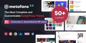 MetaFans 3.3.5 – Community & Social Network BuddyPress Theme
