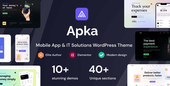 Apka 1.13 - Mobile App & IT Solutions WordPress Theme - WeaDown