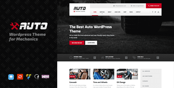 Auto 2.2.0 - WordPress theme for Mechanics, Car Dealers, and Repair Shops - WeaDown