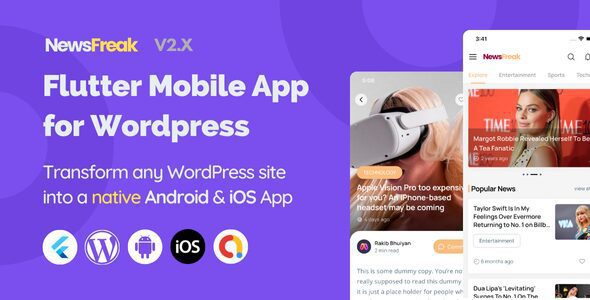 Newsfreak 2.2.3 - Flutter Mobile App for WordPress - WeaDown