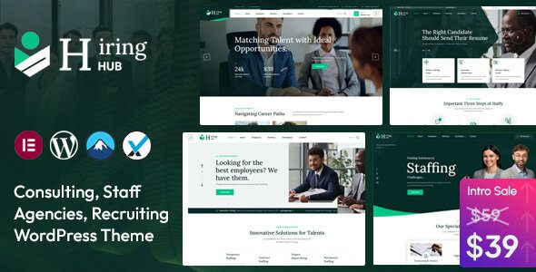 Hiring Hub 1.2 - Staffing Agencies WordPress Theme - WeaDown
