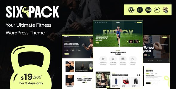 SixPack 1.0.1 - Fitness WordPress Theme - WeaDown