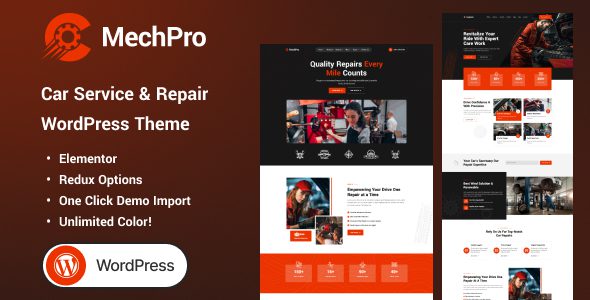 Mechpro 1.0.0 - Car Service & Repair WordPress Theme - WeaDown