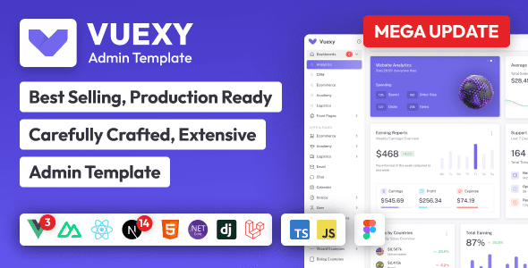 Vuexy 10.11.1 - Vuejs, Nuxt, Next.js, HTML, Laravel, Asp.Net & Django ...